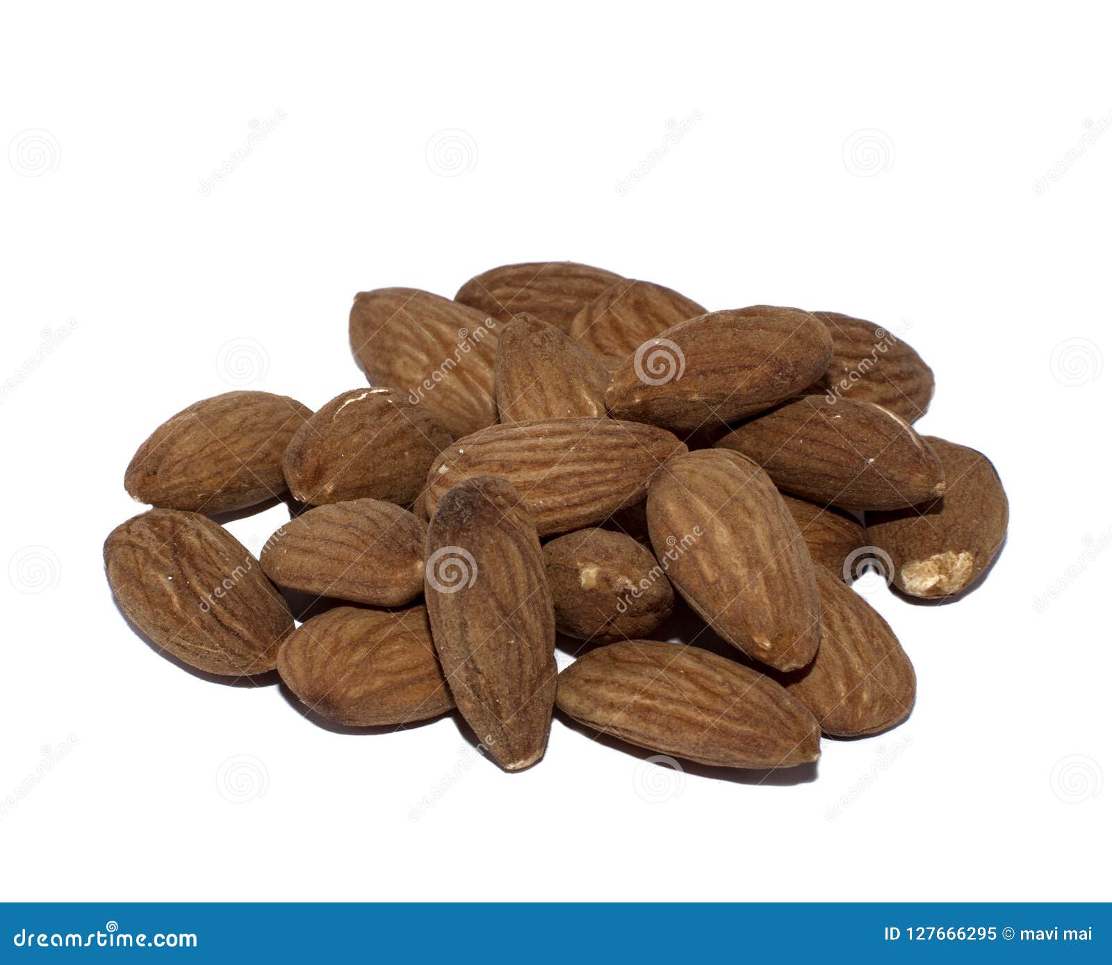Almond Kernels on White Background Stock Image - Image of fruit, nature ...