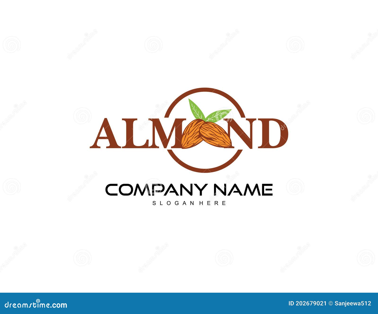 Almond logo design vector stock vector. Illustration of financial ...