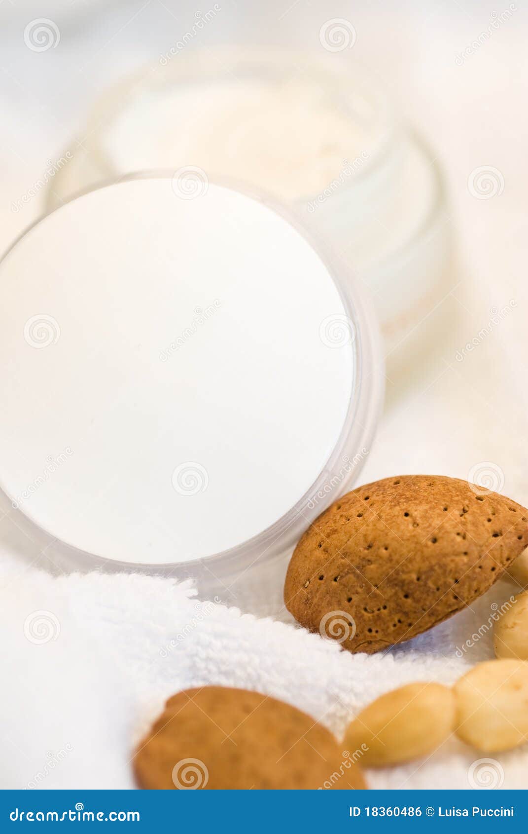 Almond natural cream stock photo. Image of studio, skin - 18360486