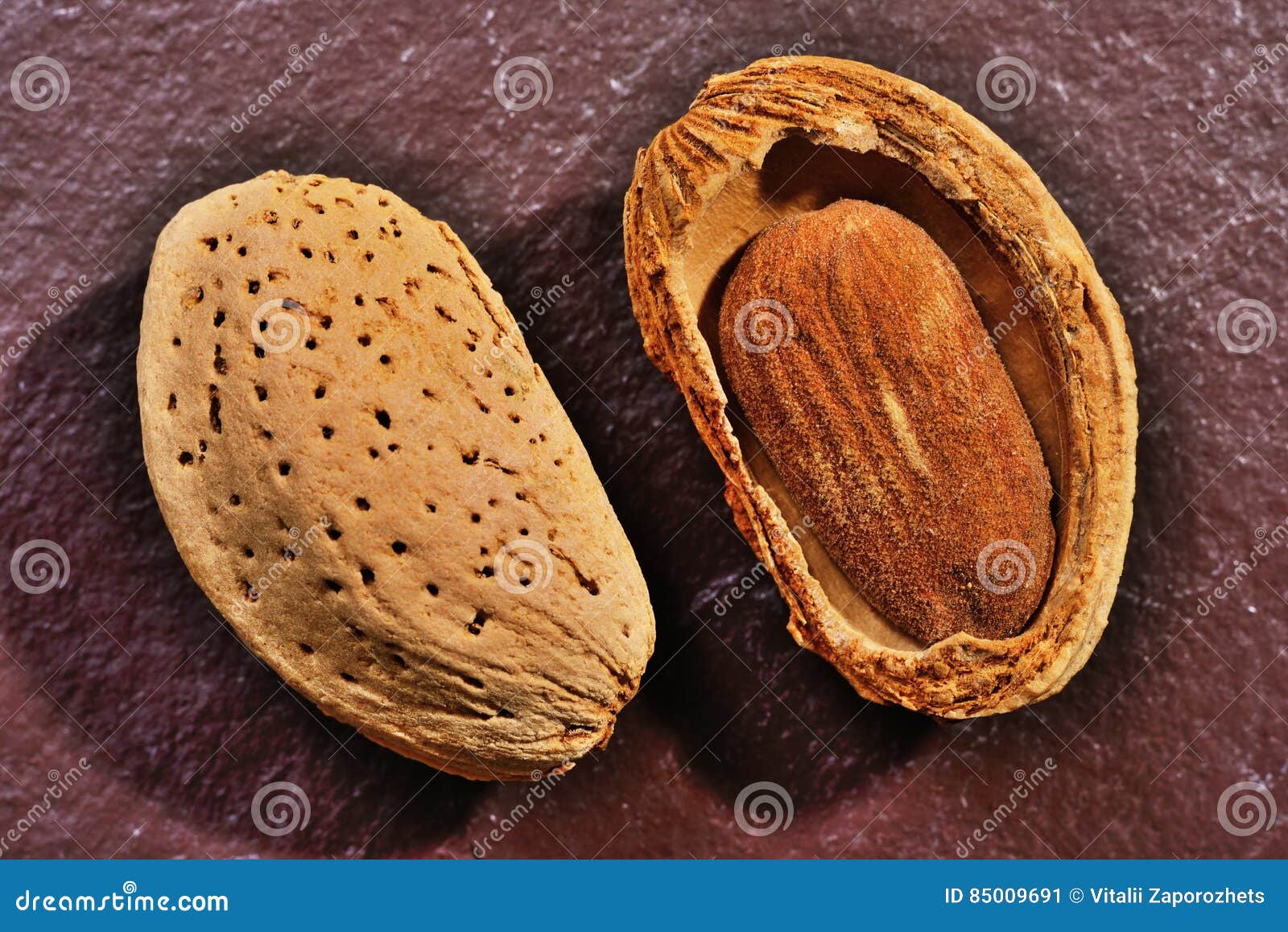 Almond Nut in Shell and Shelled Stock Image - Image of healthy, fresh ...