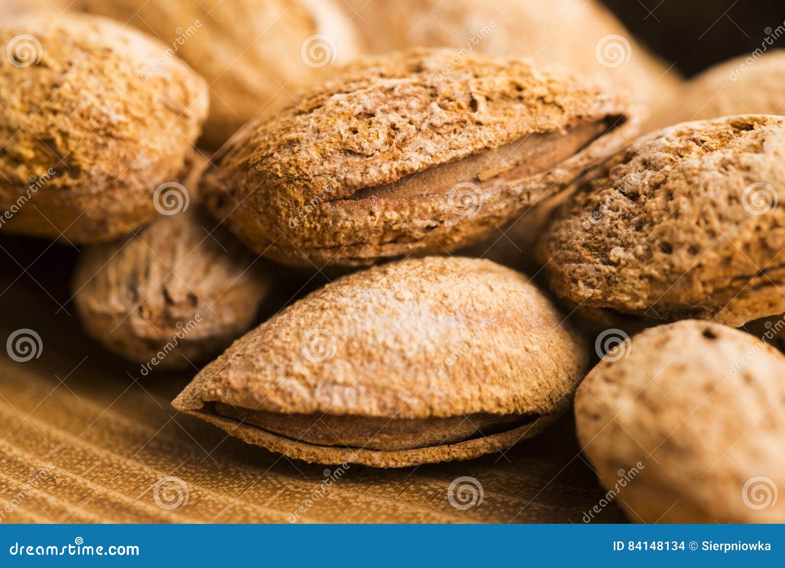 Almond nuts in shell stock photo. Image of heap, hard - 84148134