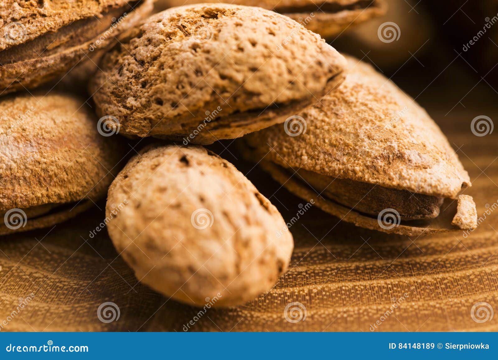 Almond nuts in shell stock image. Image of ingredient - 84148189