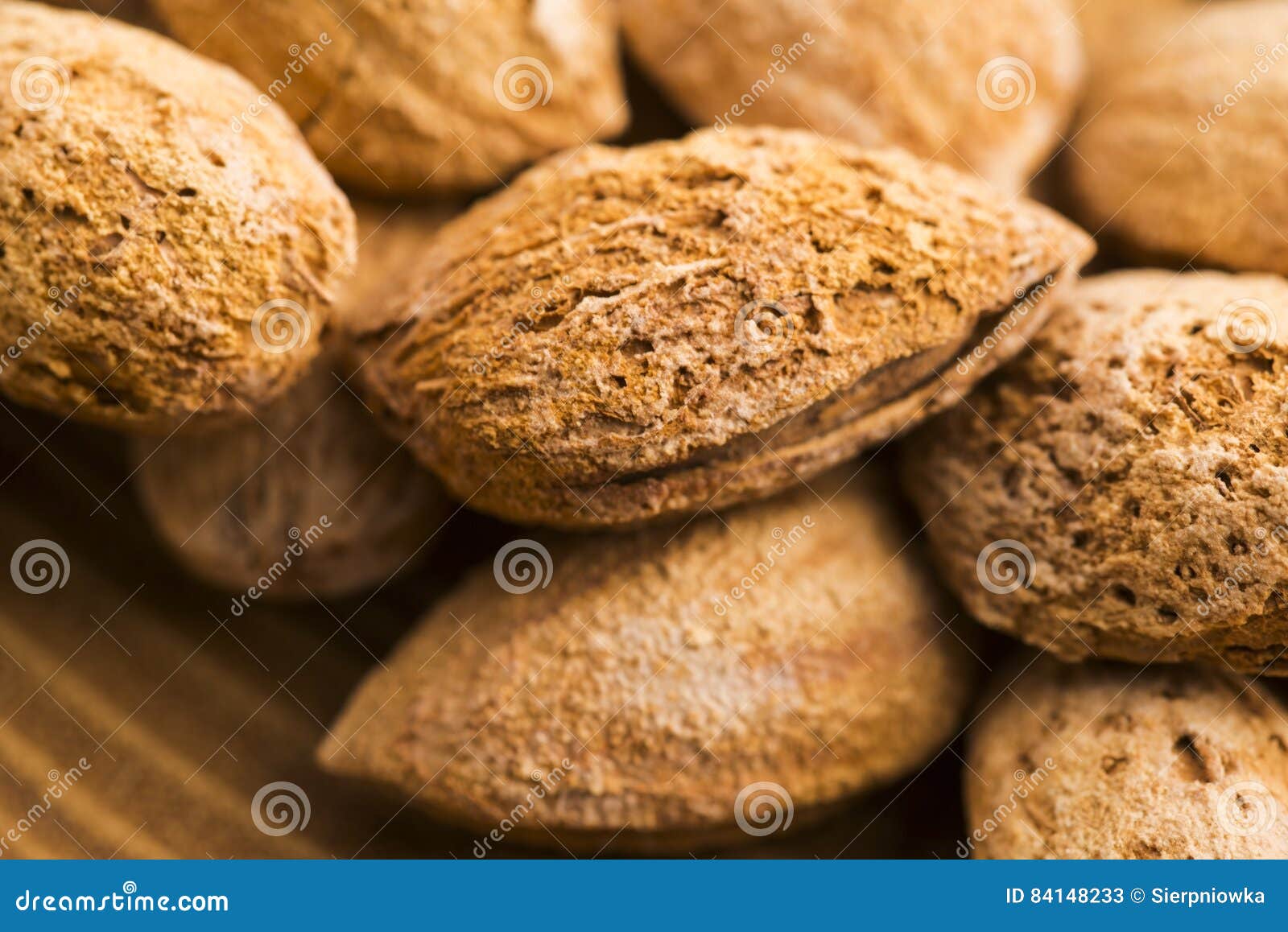 Almond nuts in shell stock image. Image of seed, hard - 84148233