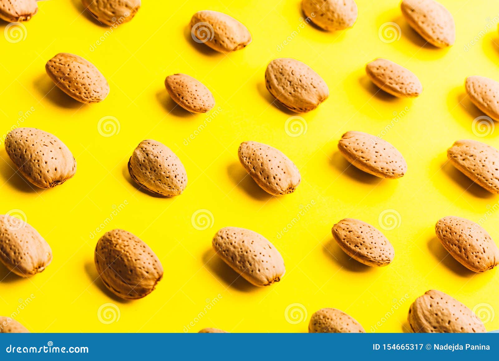 Almond Pattern. Trendy Summer Background. Minimal Concept Stock Image ...