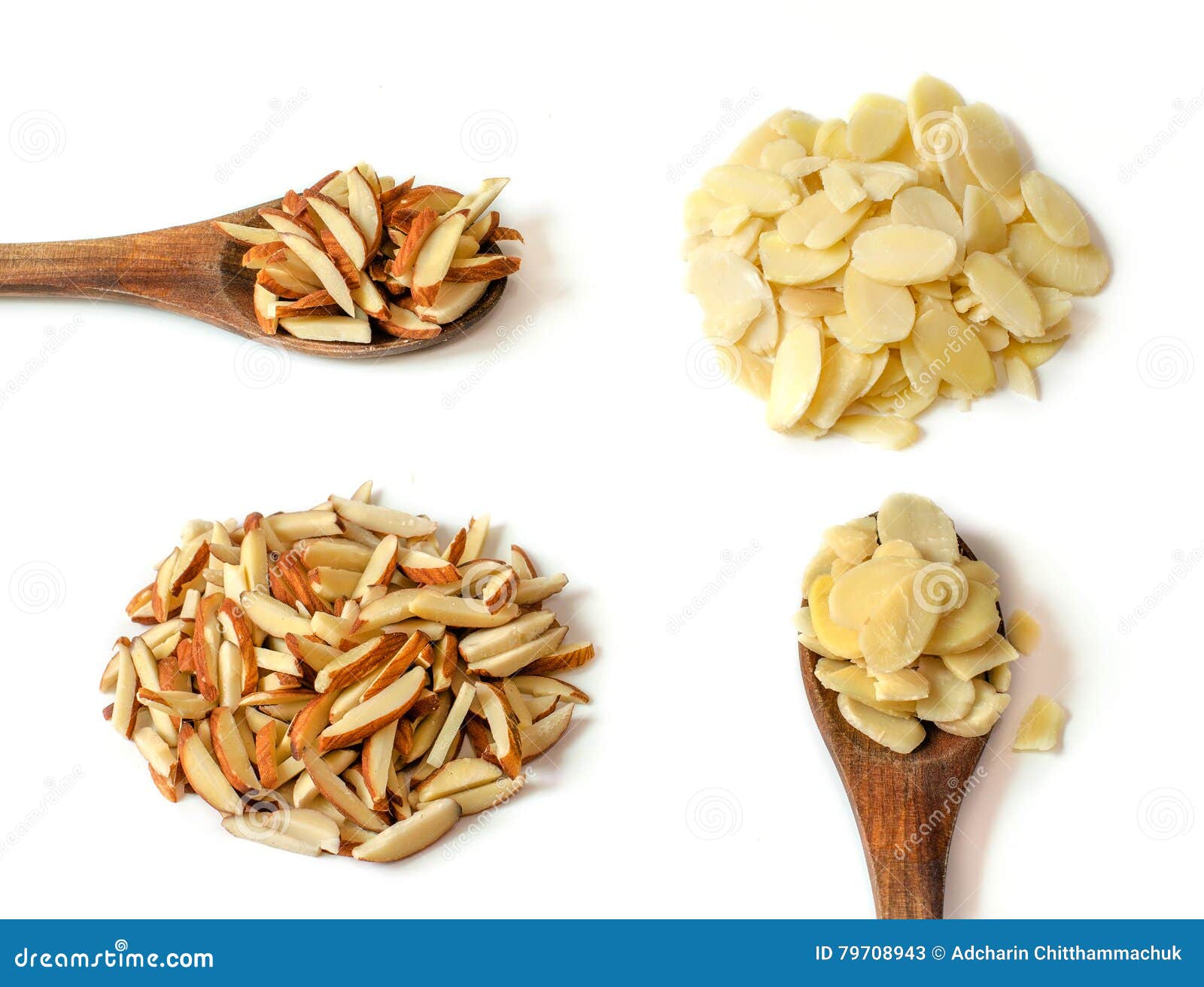 Almond Sliced with Almonds Sticks Stock Image - Image of close, chopped ...