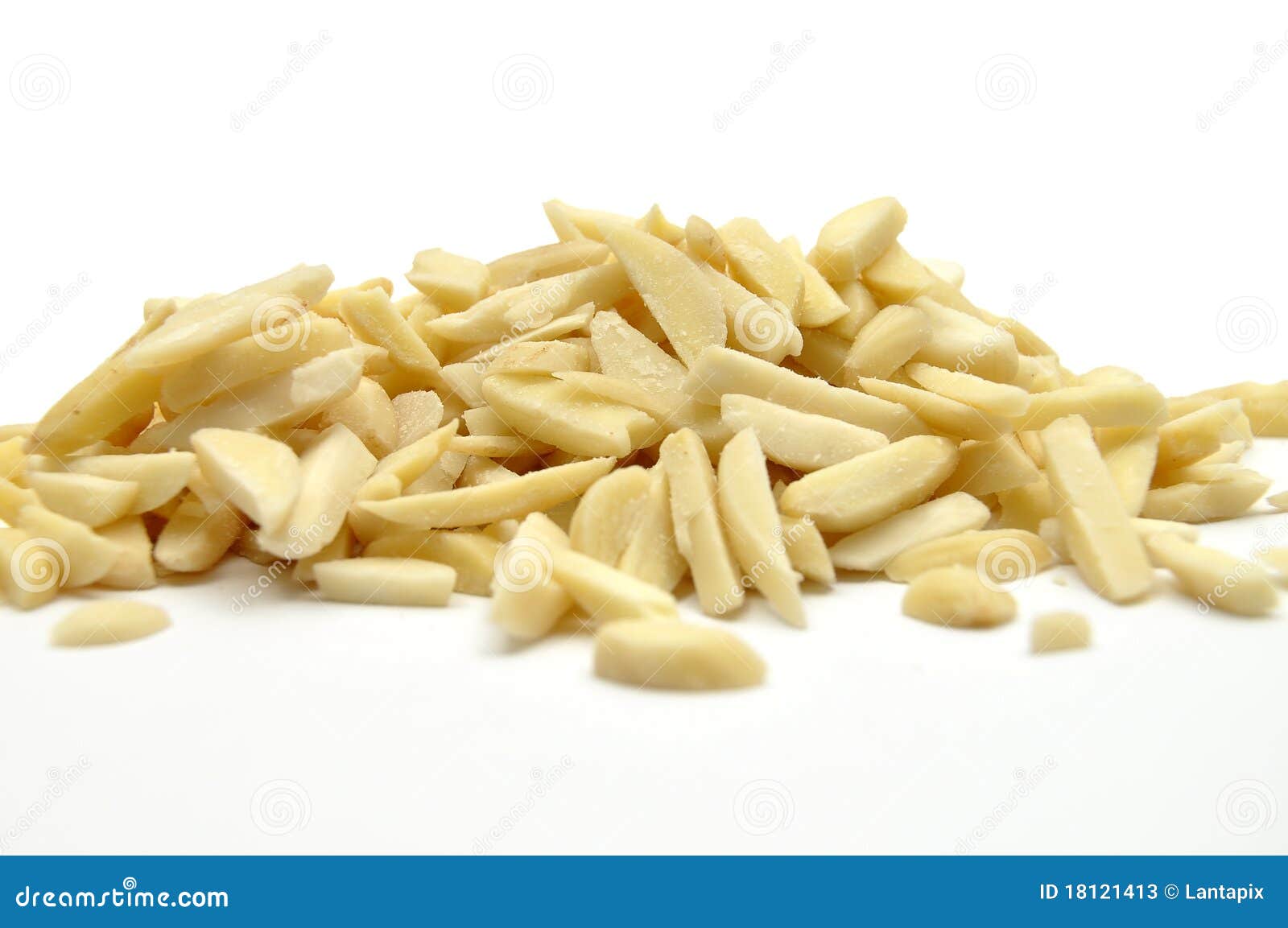 Almond slivers stock image. Image of isolated, minced - 18121413