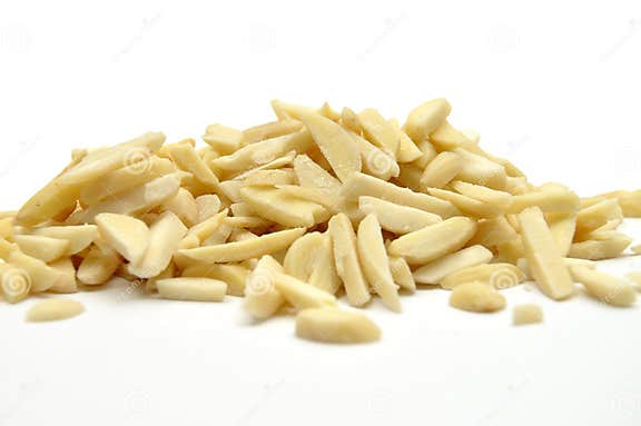 Almond slivers stock image. Image of isolated, minced - 18121413