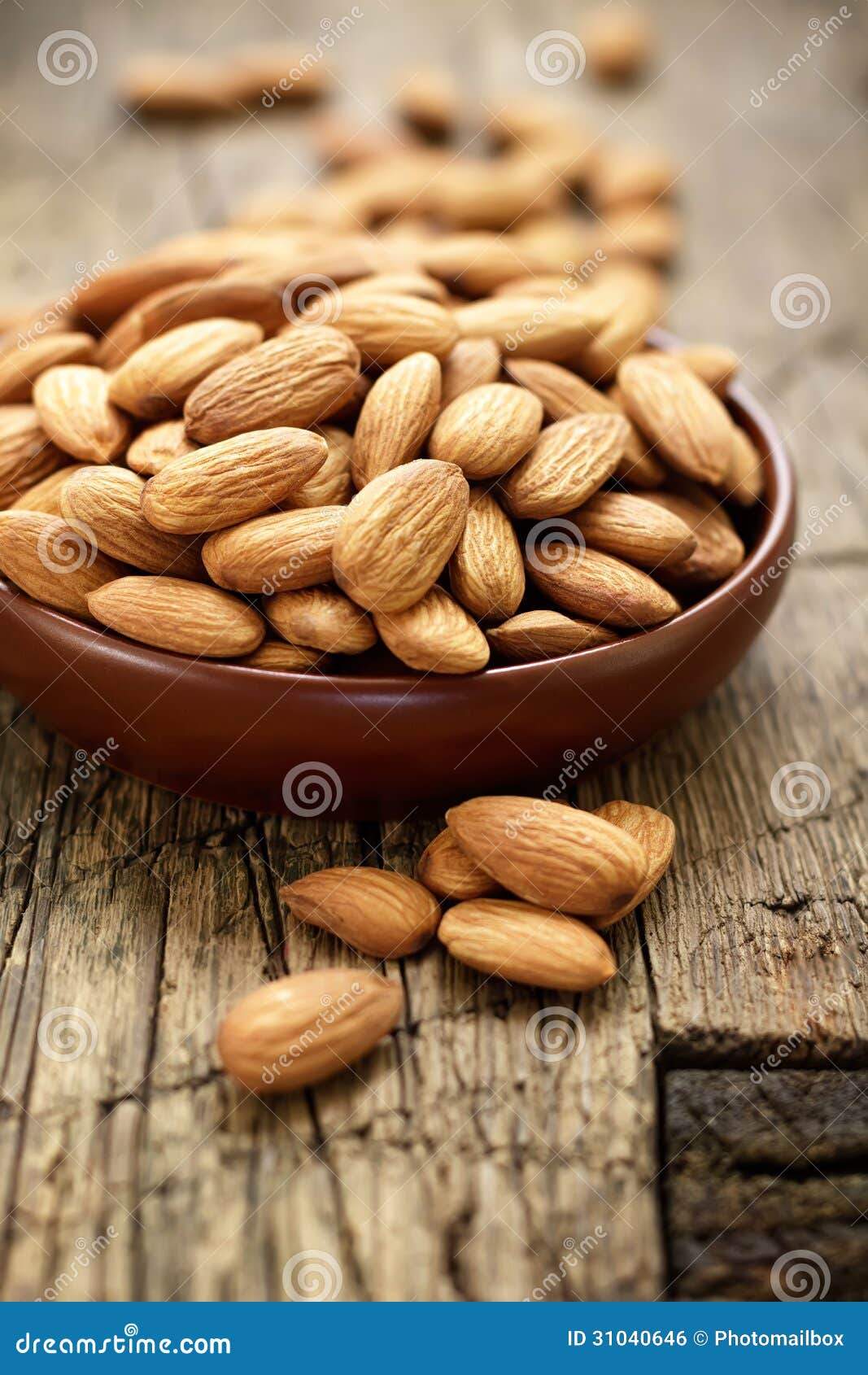 Almond stock photo. Image of fruit, diet, kernel, dark - 31040646
