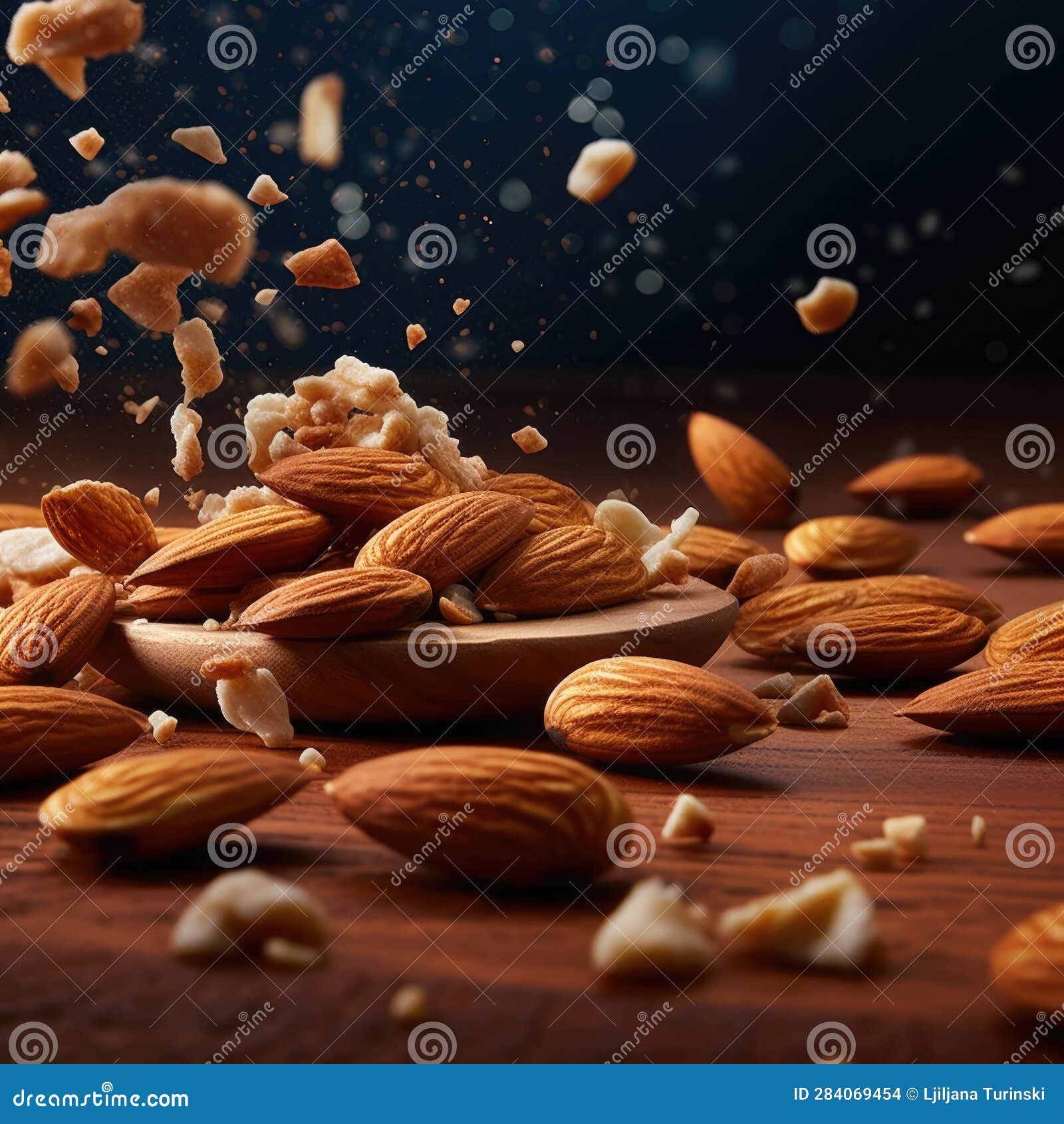 Almonds.Almond Snack Fruit .Background Stock Illustration ...