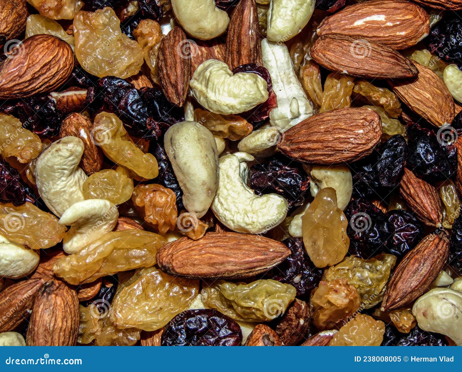 Almonds, Cashews and Raisins - Food Stock Image - Image of raisin ...