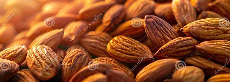 Almonds are a Great Source of Protein Stock Image - Image of almonds ...
