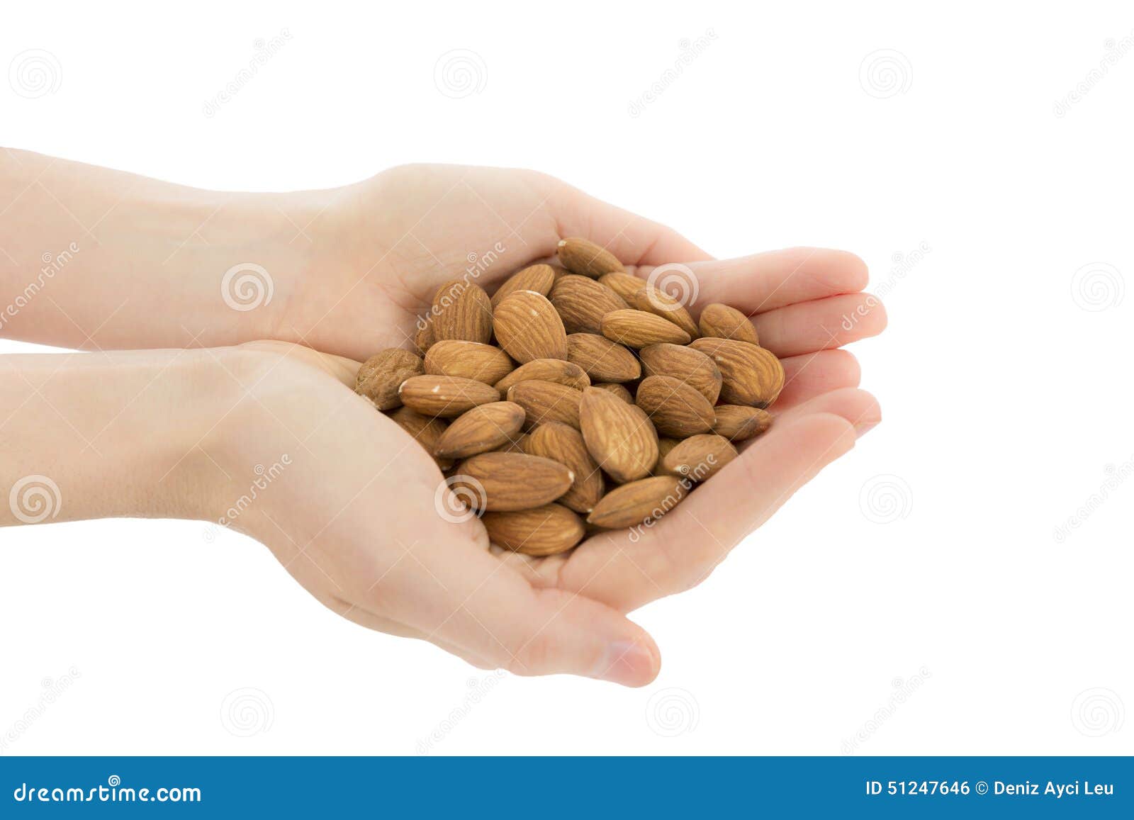 Almonds stock photo. Image of handful, healthy, snack - 51247646
