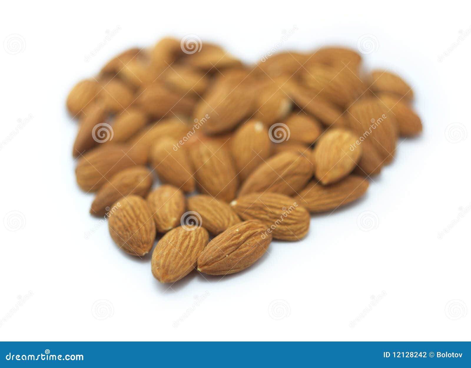 Almonds heart stock photo. Image of brown, eating, close - 12128242