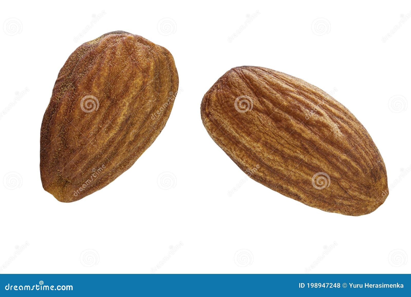 Almonds Isolated Closeup without Shell As Package Design Element ...