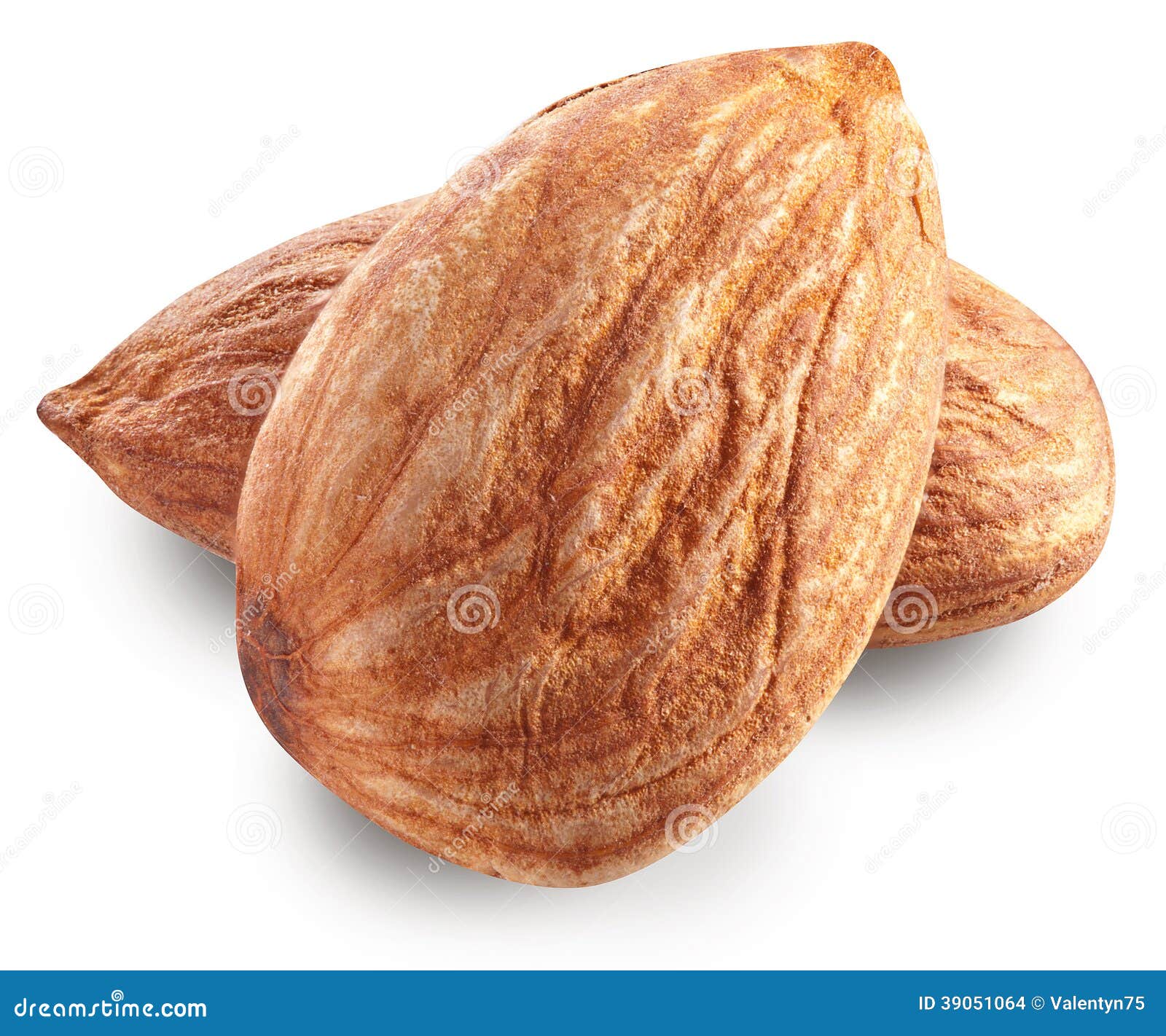 Almonds with Leaves Isolated. Stock Photo - Image of healthy, seed ...