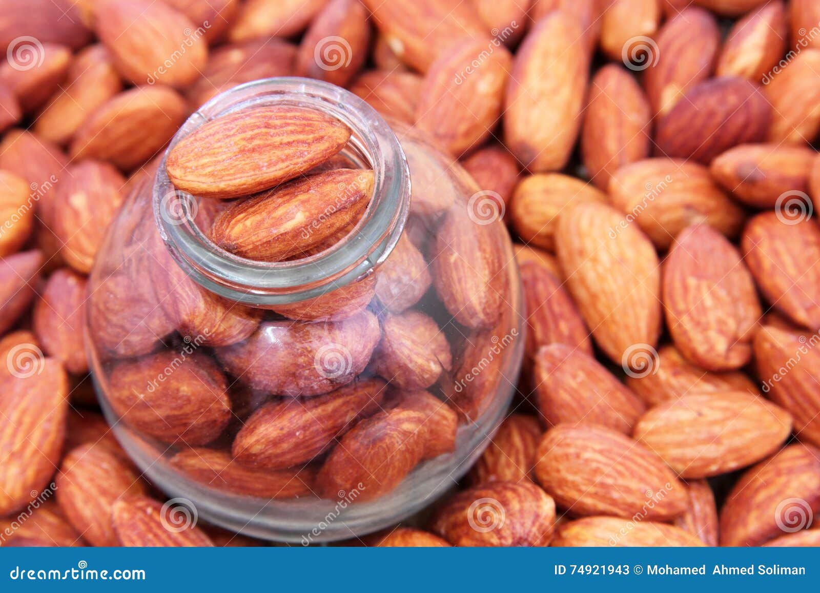 Almonds stock image. Image of plate, almonds, healthy - 74921943