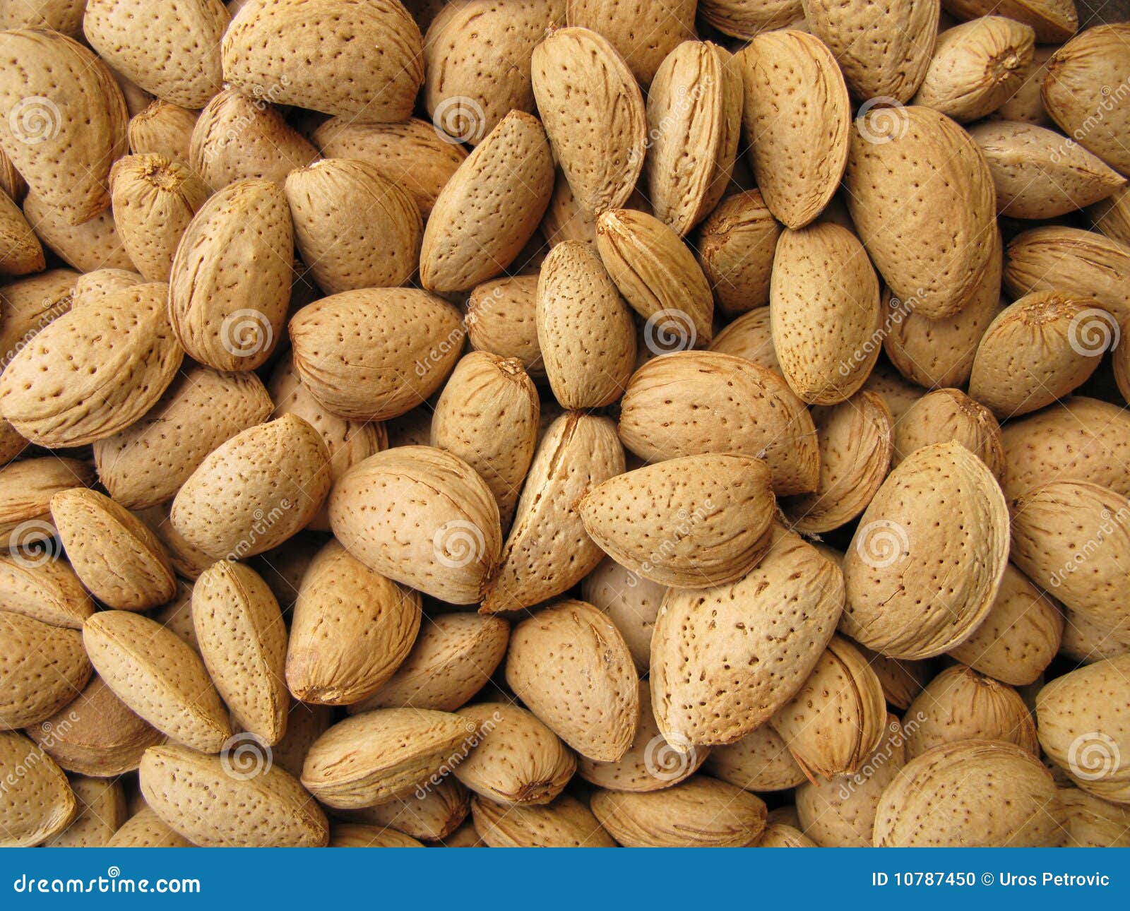 Almonds pile full frame stock photo. Image of pile, color - 10787450
