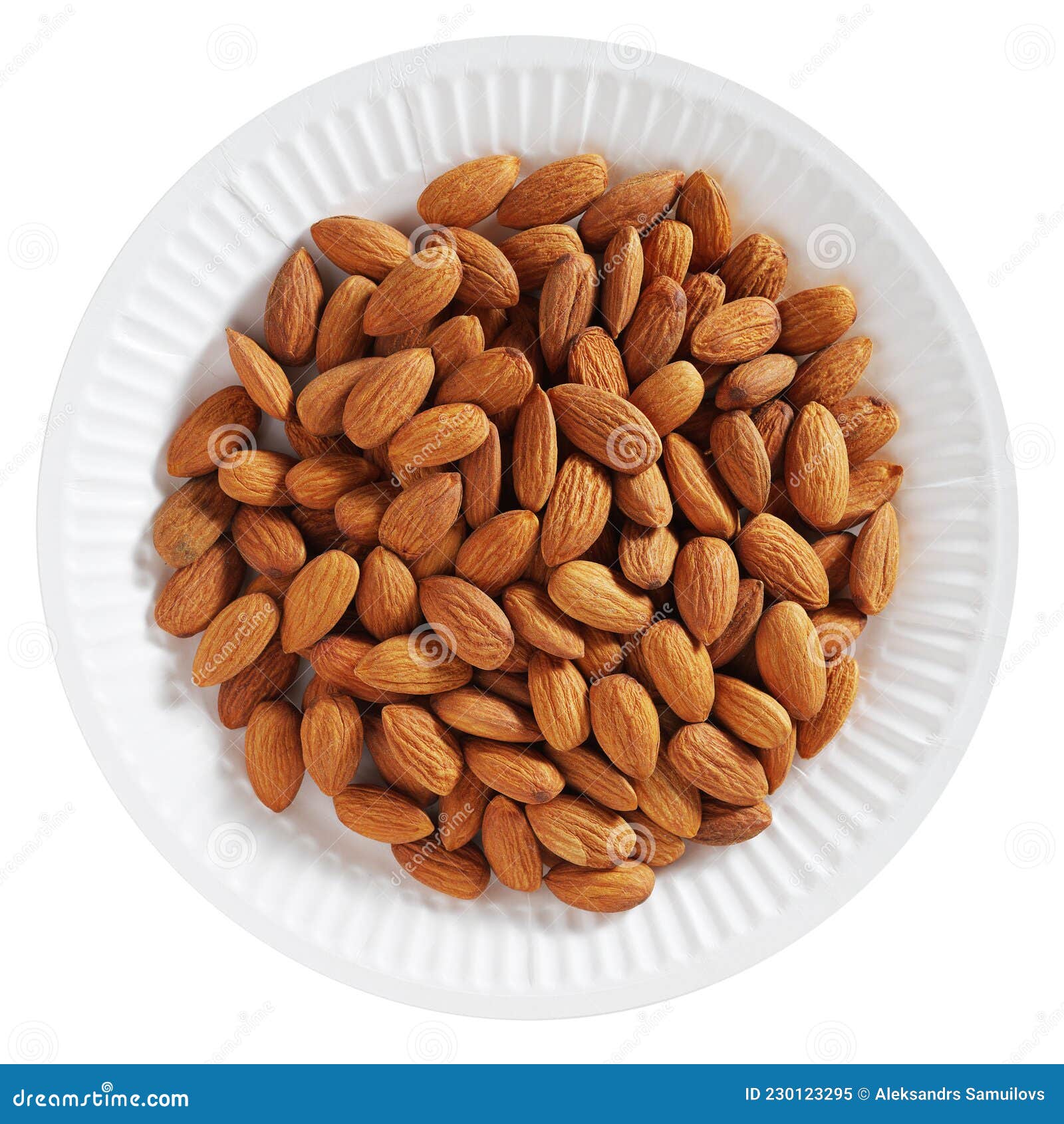 Almonds in a plate stock image. Image of almond, ingredient - 230123295