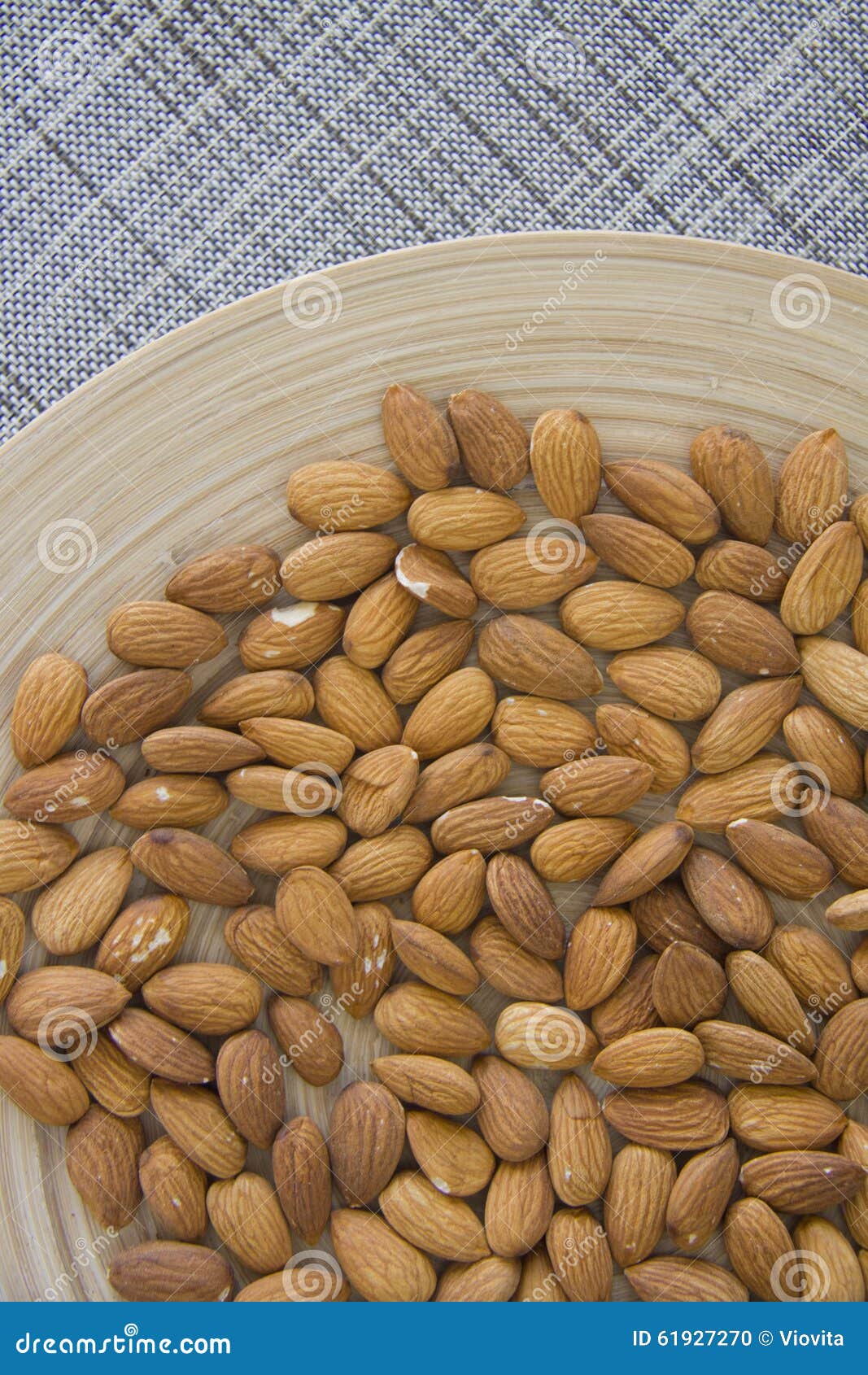 Almonds on plate stock photo. Image of freshness, diet - 61927270