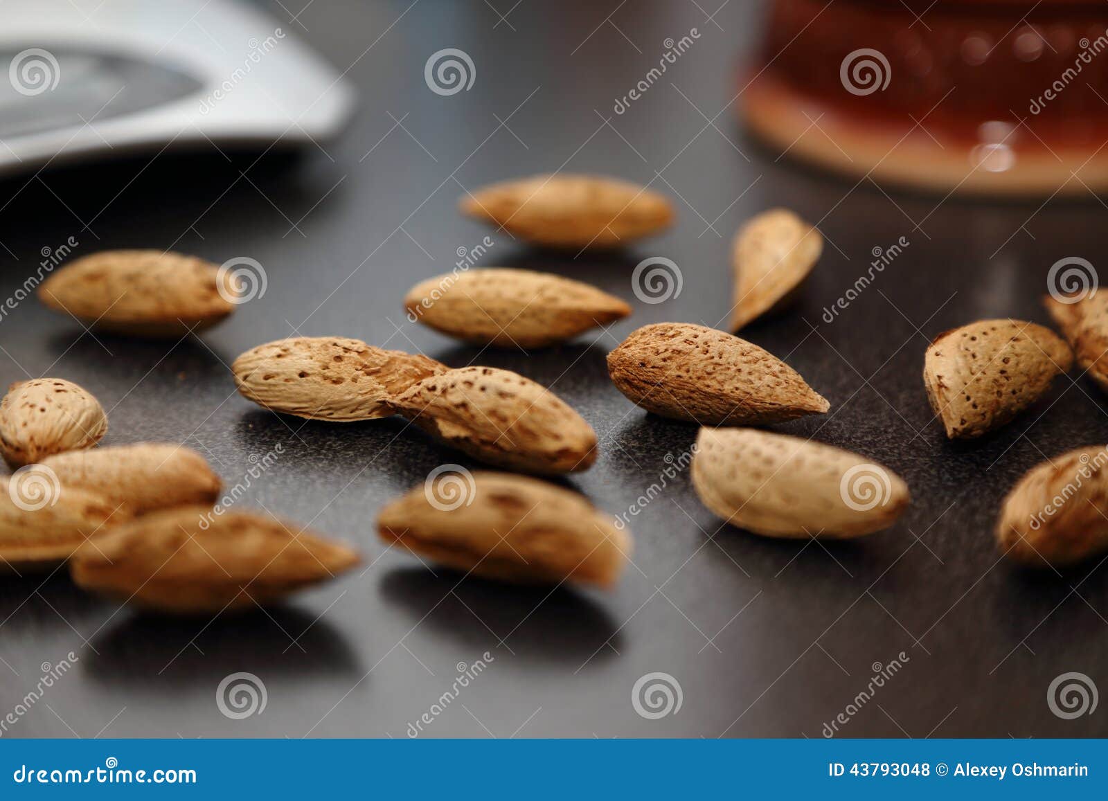 Almonds in shell stock photo. Image of macro, dried, vegetables - 43793048