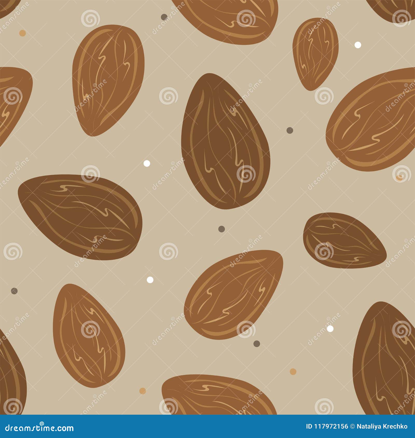 Almonds - Vector Set Of Design Elements And Pattern For Packaging ...