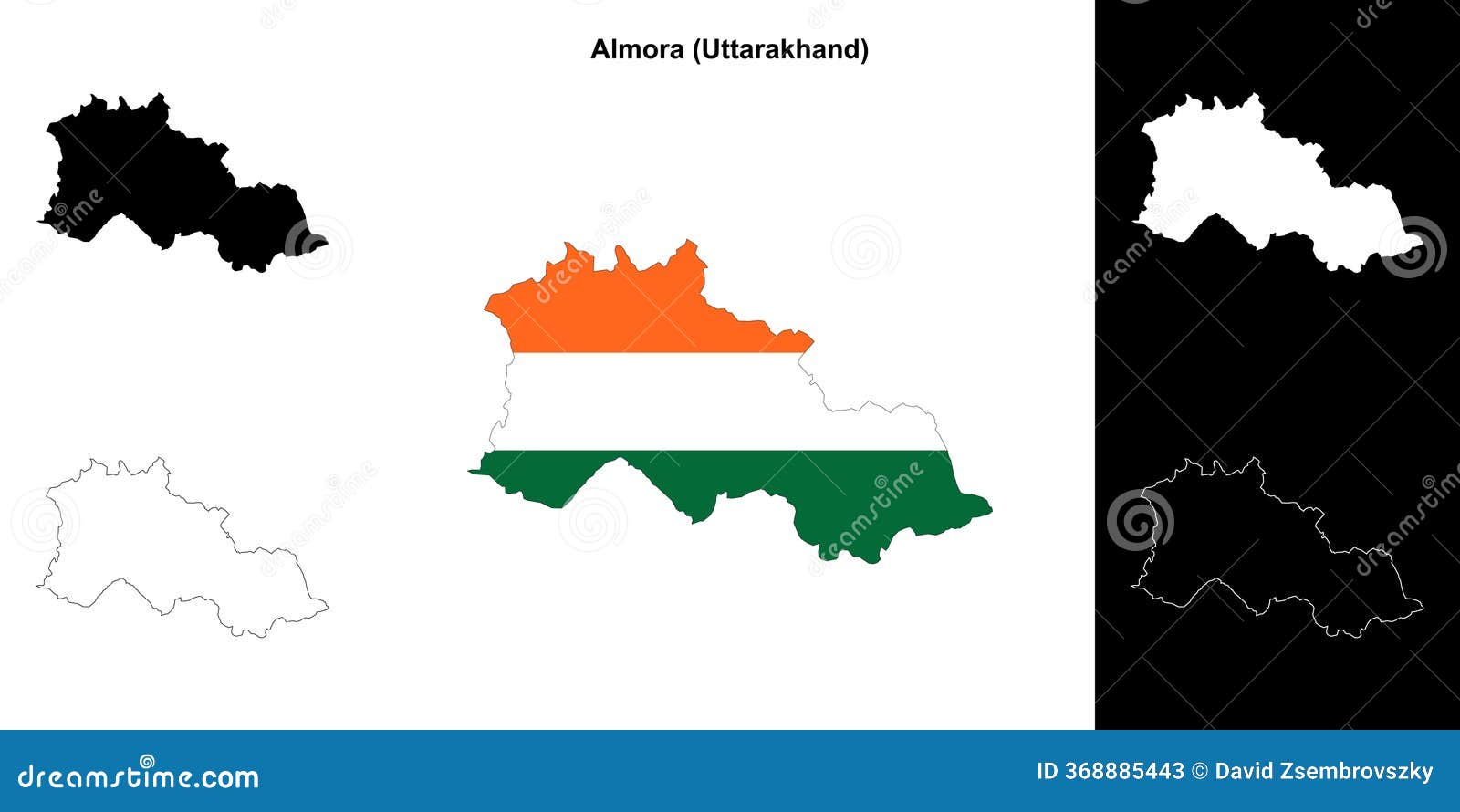 Almora District Uttarakhand Or Uttaranchal State, Republic Of India Map ...