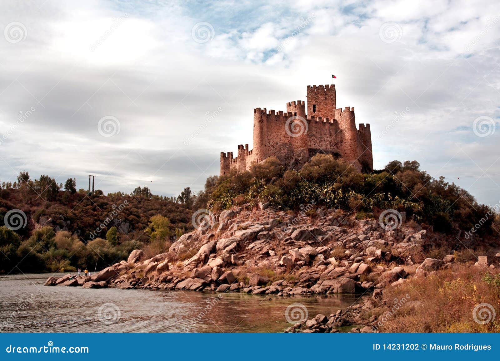 Almourol Castle stock photo. Image of fortification, stone - 14231202