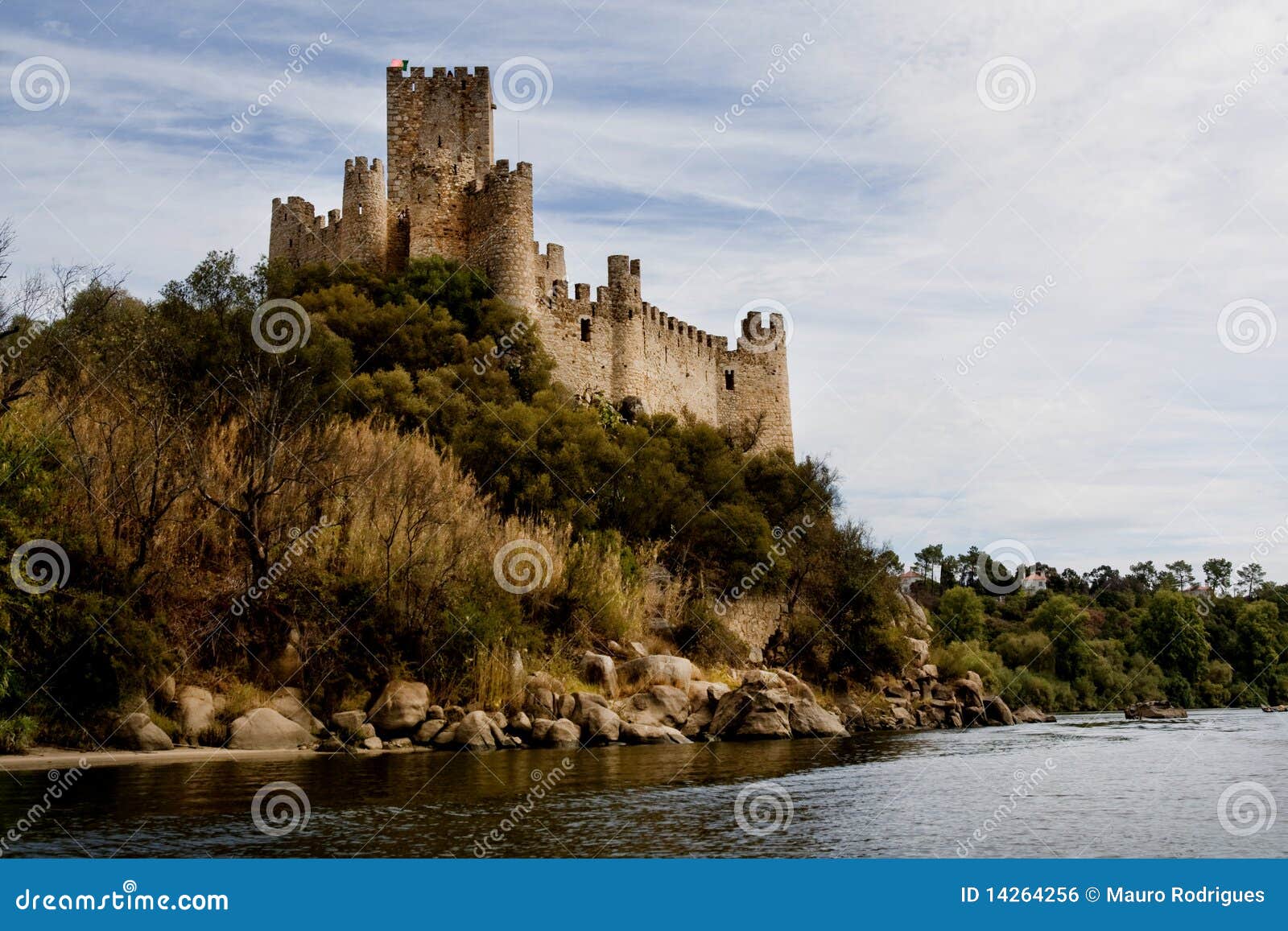 Almourol Castle stock photo. Image of castle, almourol - 14264256