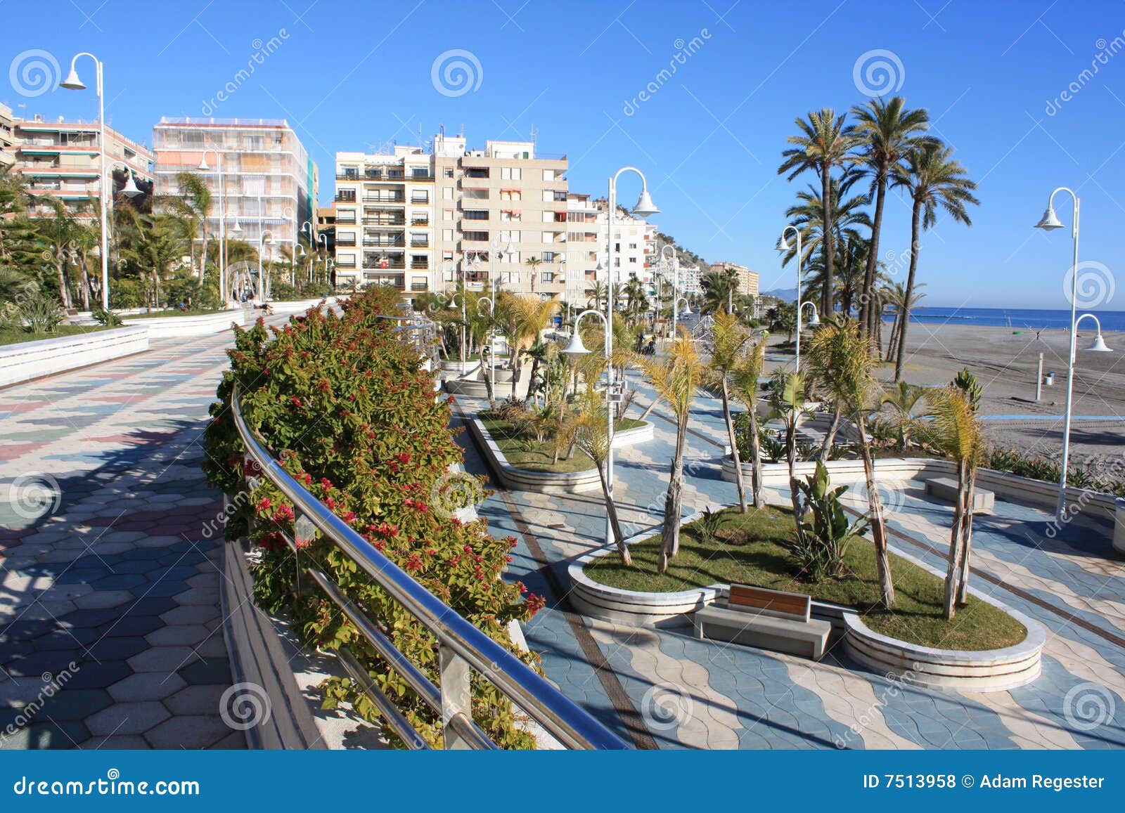 Almunecar Promenade ( Spain ) Royalty Free Stock Photos - Image: 7513958
