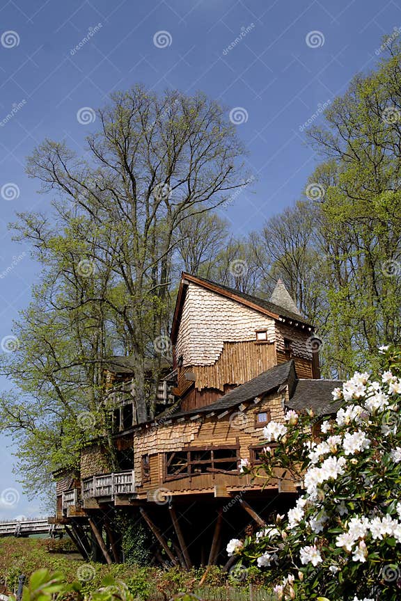 Alnwick Garden tree house stock photo. Image of panels - 2331768