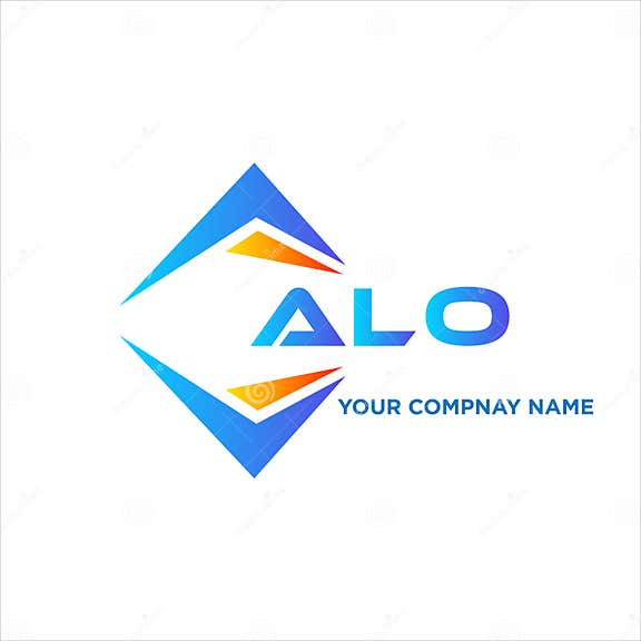 ALO Abstract Technology Logo Design on White Background. ALO Creative ...