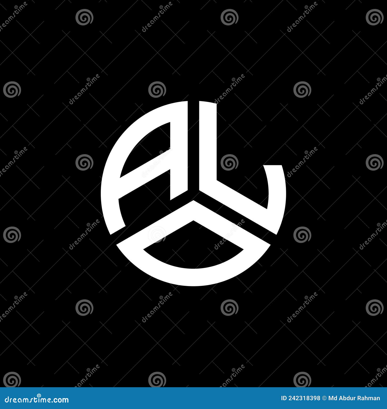 ALO Letter Logo Design on White Background. ALO Creative Initials ...