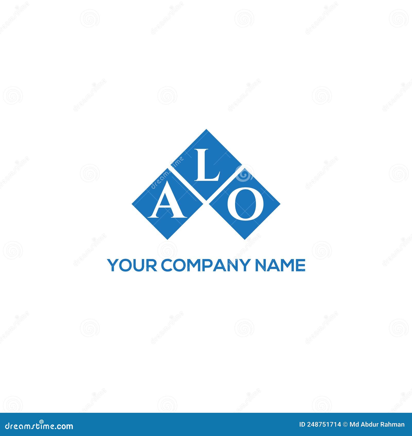 ALO Letter Logo Design on WHITE Background. ALO Creative Initials ...