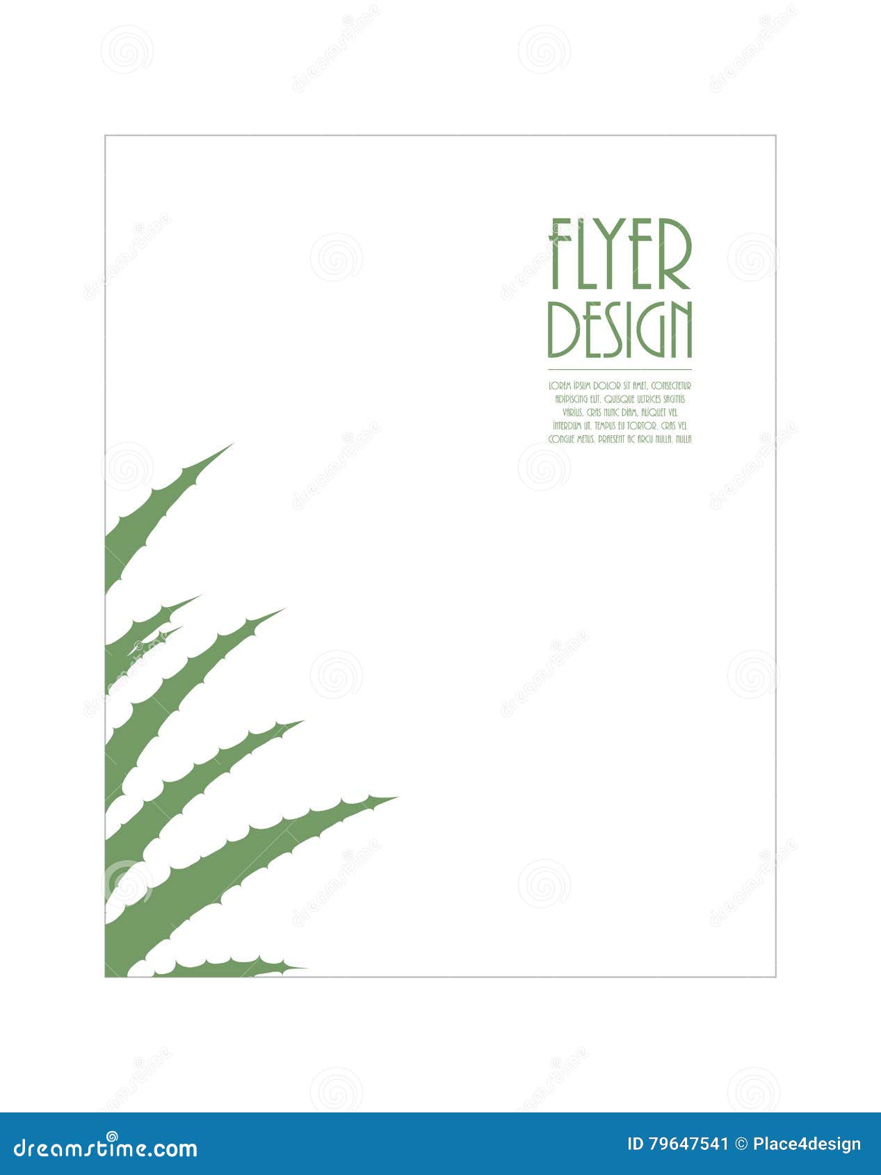 Aloe Vera flyer stock illustration. Illustration of alternative - 79647541