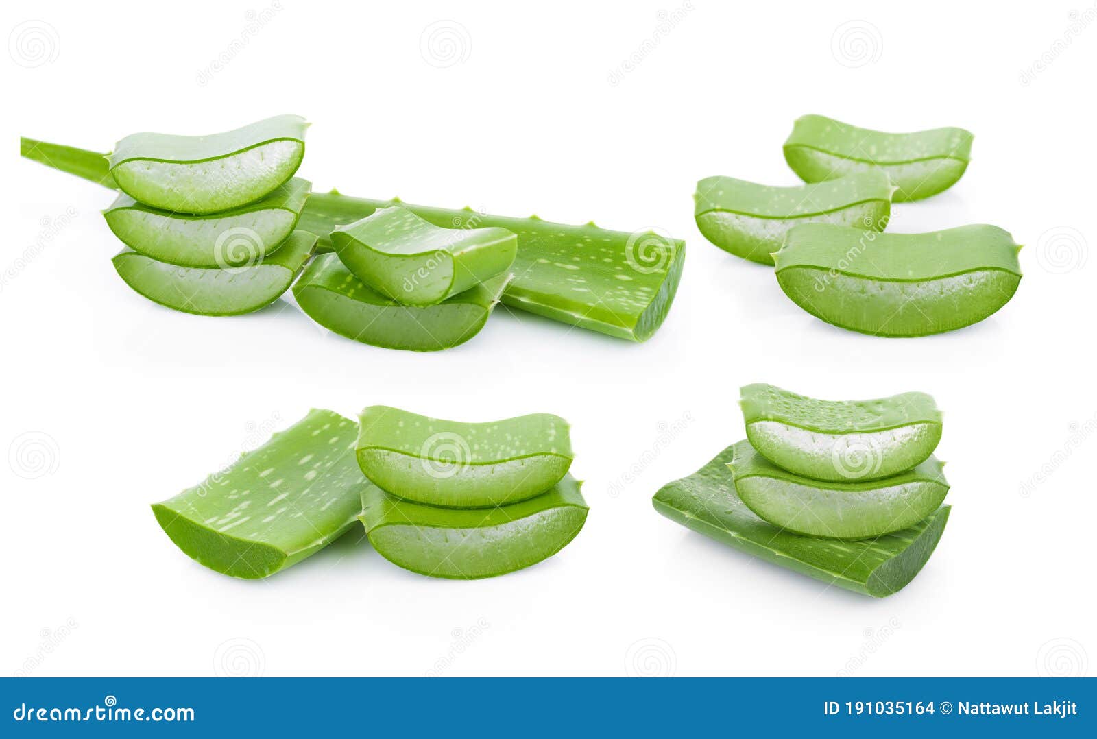 Aloe Vera Fresh Leaf Isolated on White Stock Photo - Image of herb ...