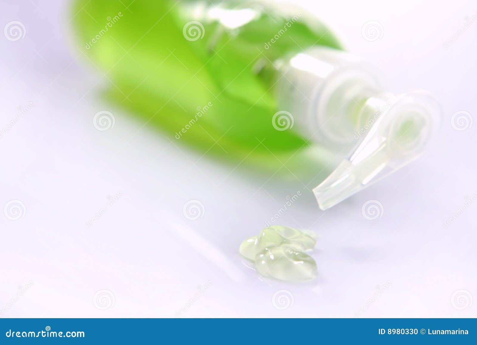 Aloe Vera Green Gel Transparent Bottle Stock Photo - Image of hygiene ...