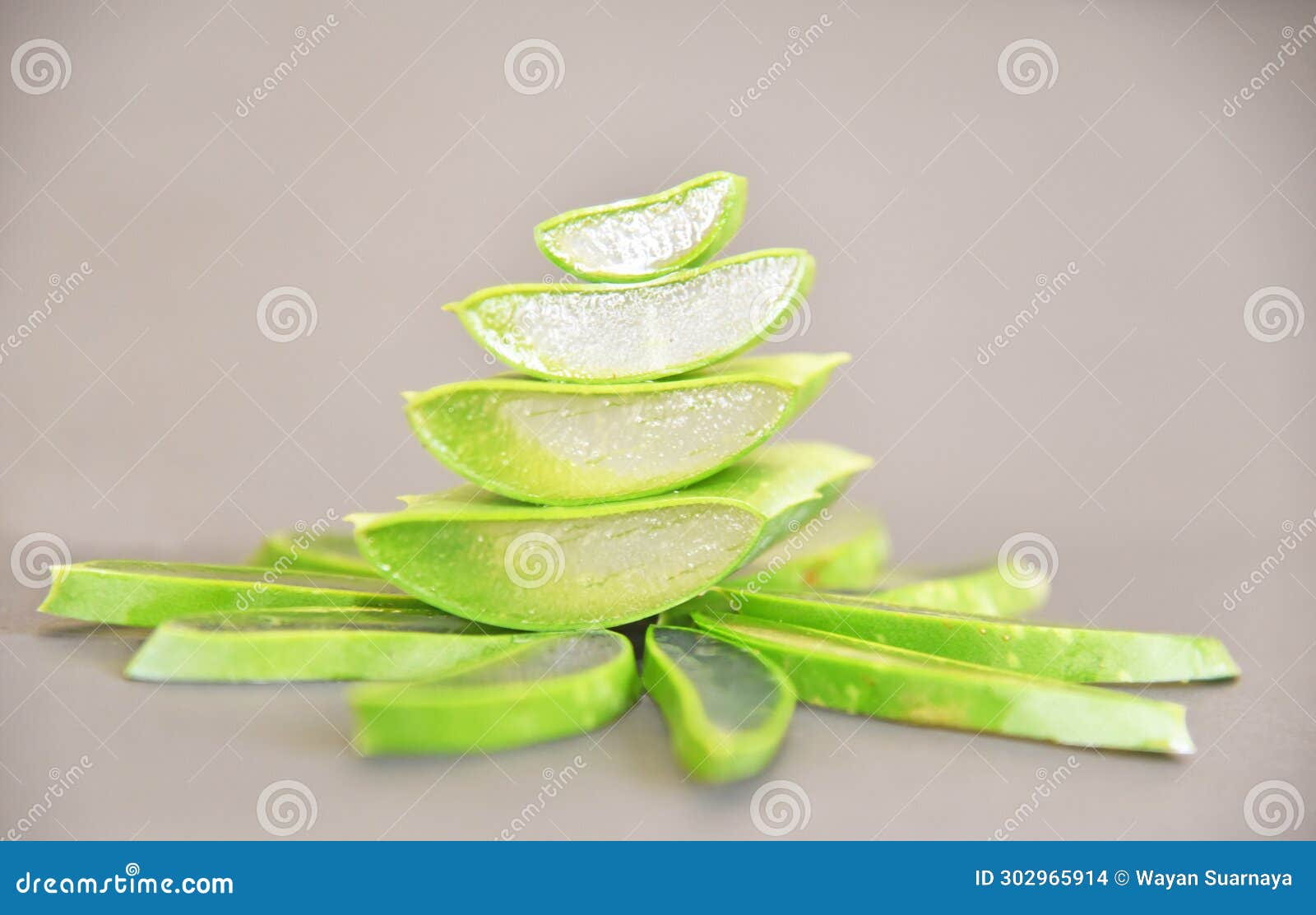 Aloe Vera in Heart Love Form Isolated in Gray Background Stock Photo ...