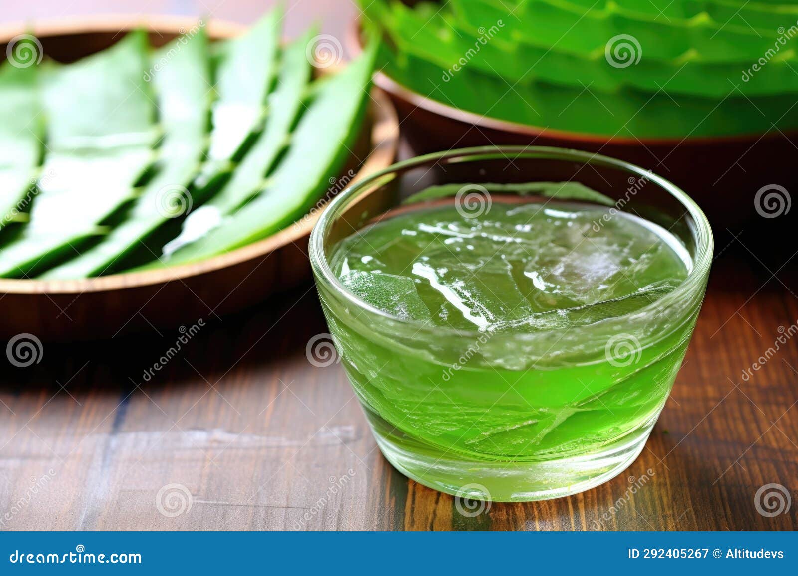 Aloe Vera Leaf Cut Open To Reveal the Gel Inside Stock Image - Image of ...