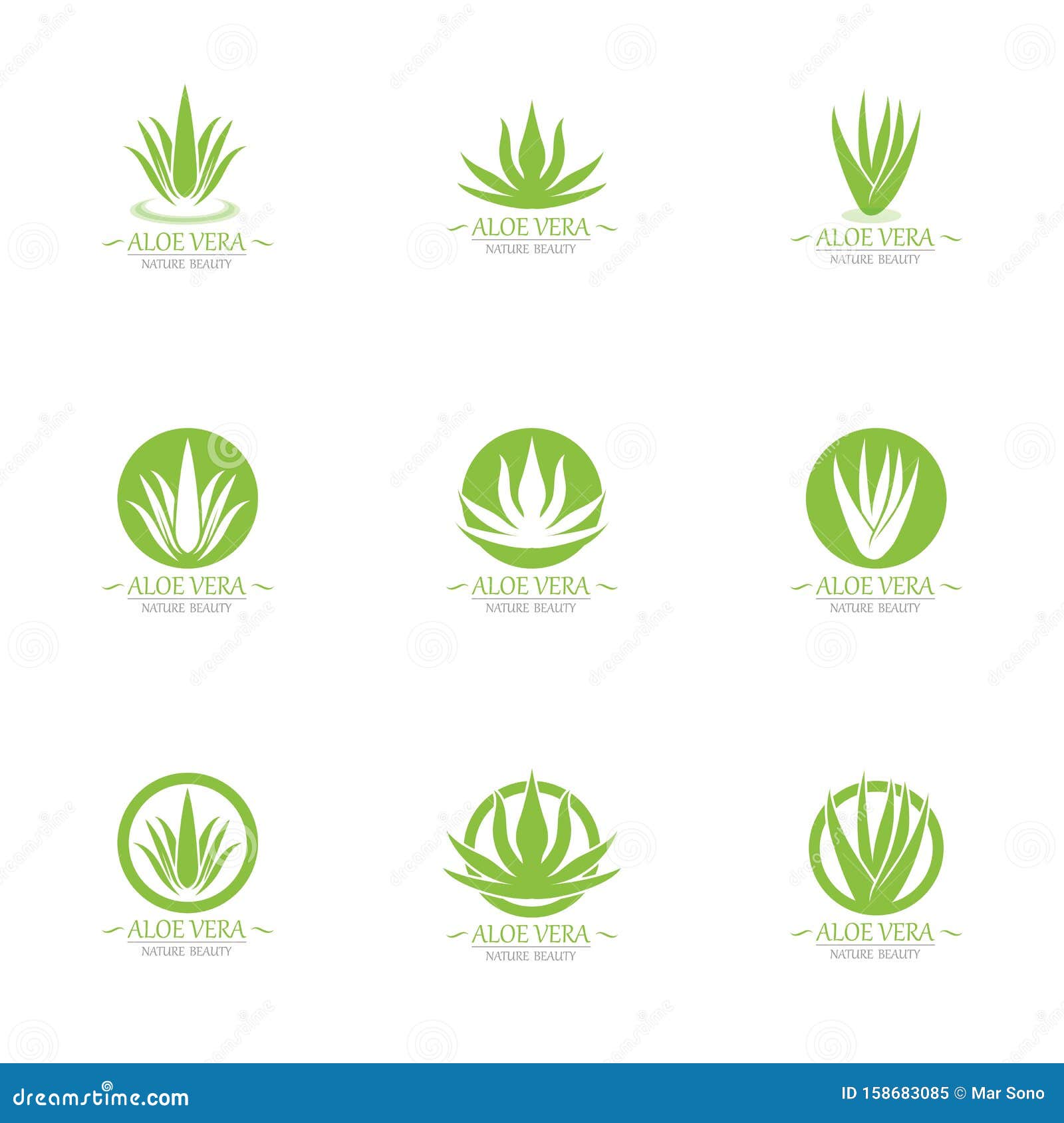 Aloe Vera Logo and Symbol Template Icon Stock Vector - Illustration of ...