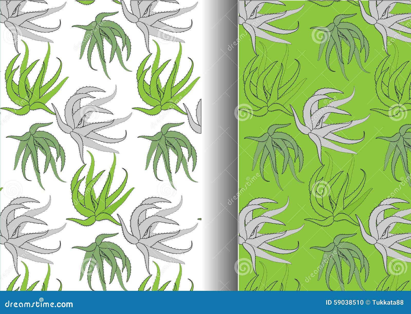 Aloe Vera Pattern Vector Illustration Stock Vector - Illustration of ...