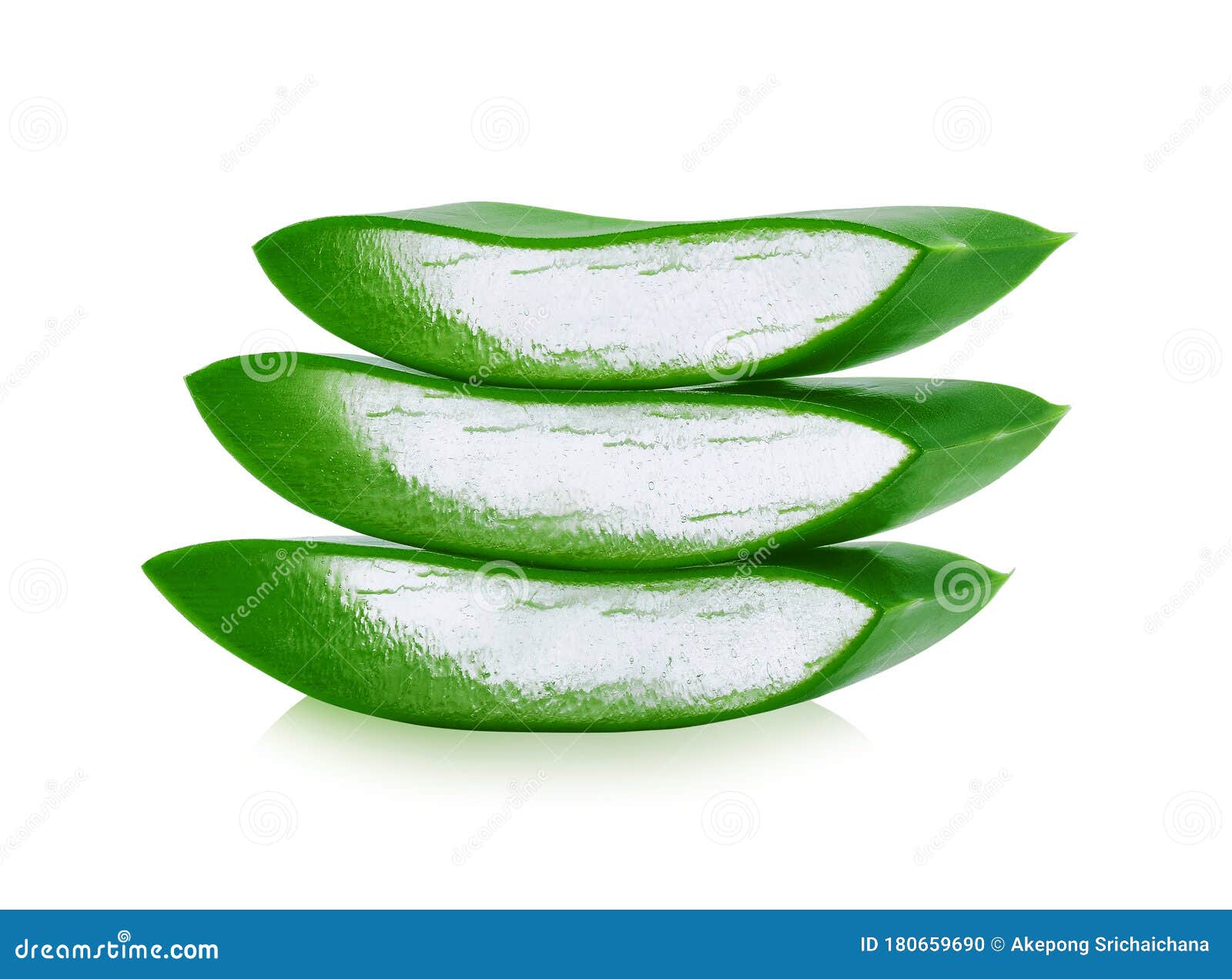 Aloe Vera Fresh Leaf on White Stock Photo - Image of herbal ...