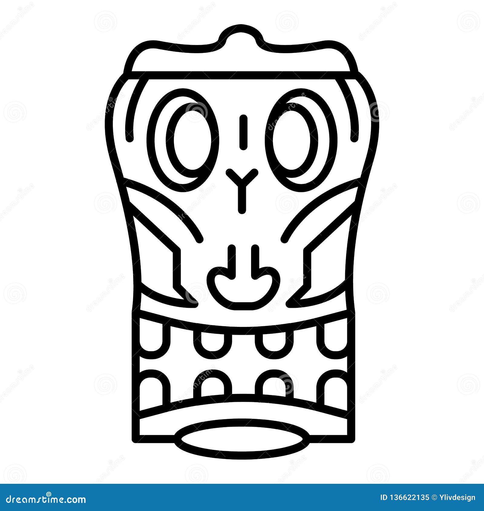 Aloha Idol Icon, Outline Style Stock Vector - Illustration of ...
