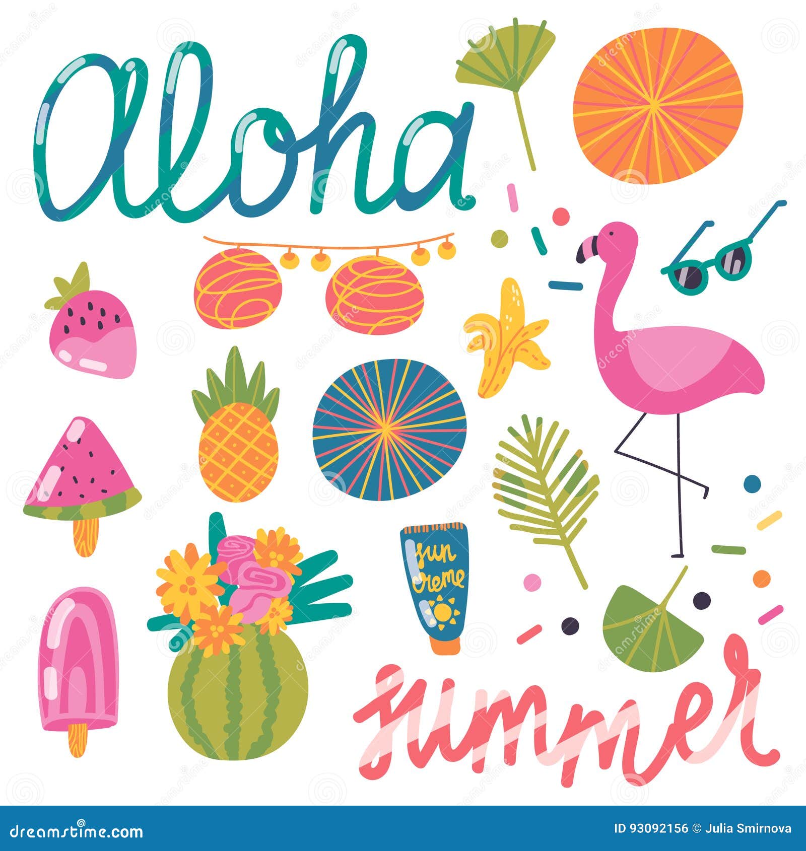 Aloha Summer! stock illustration. Illustration of fresh - 93092156