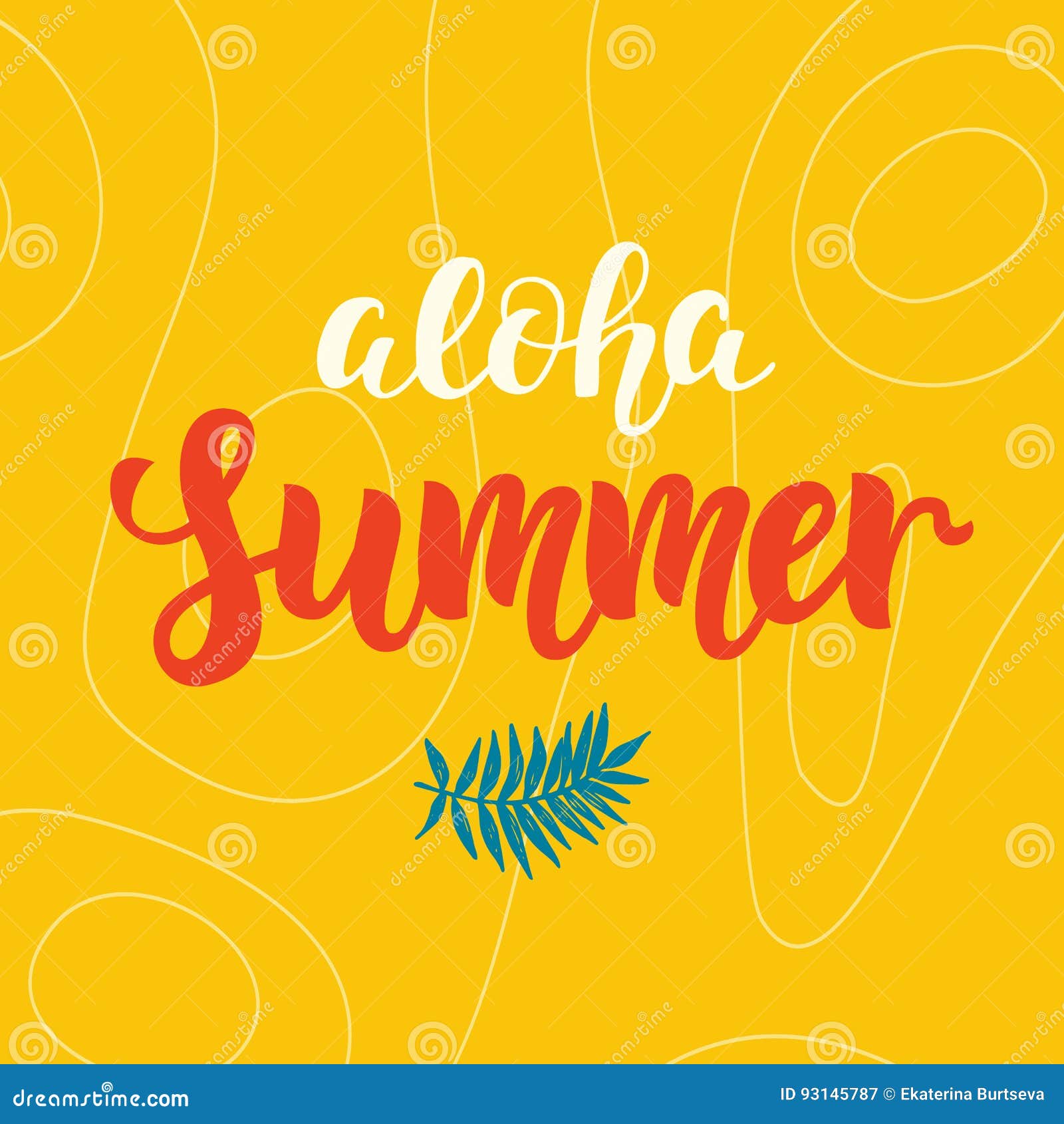 Aloha Summer Modern Poster Design Stock Vector - Illustration of design ...