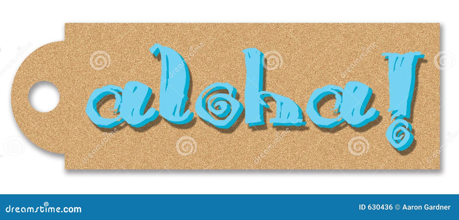 Aloha tag stock illustration. Illustration of turquoise - 630436