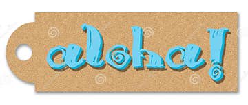 Aloha tag stock illustration. Illustration of turquoise - 630436