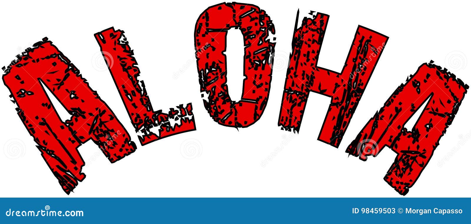 Aloha Text Sign Illustration Stock Vector - Illustration of mercy ...