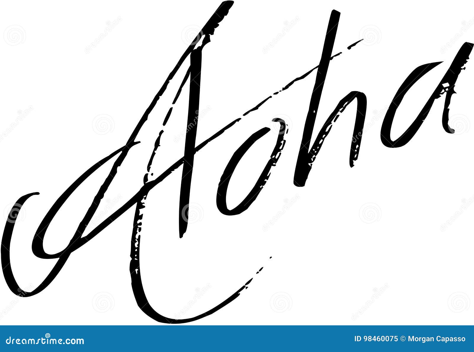 Aloha Text Sign Illustration Stock Vector - Illustration of text ...