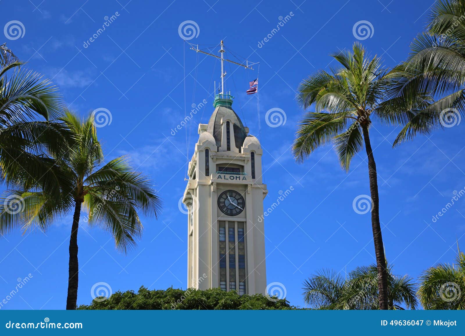 Aloha Tower stock image. Image of tower, honolulu, oahu - 49636047