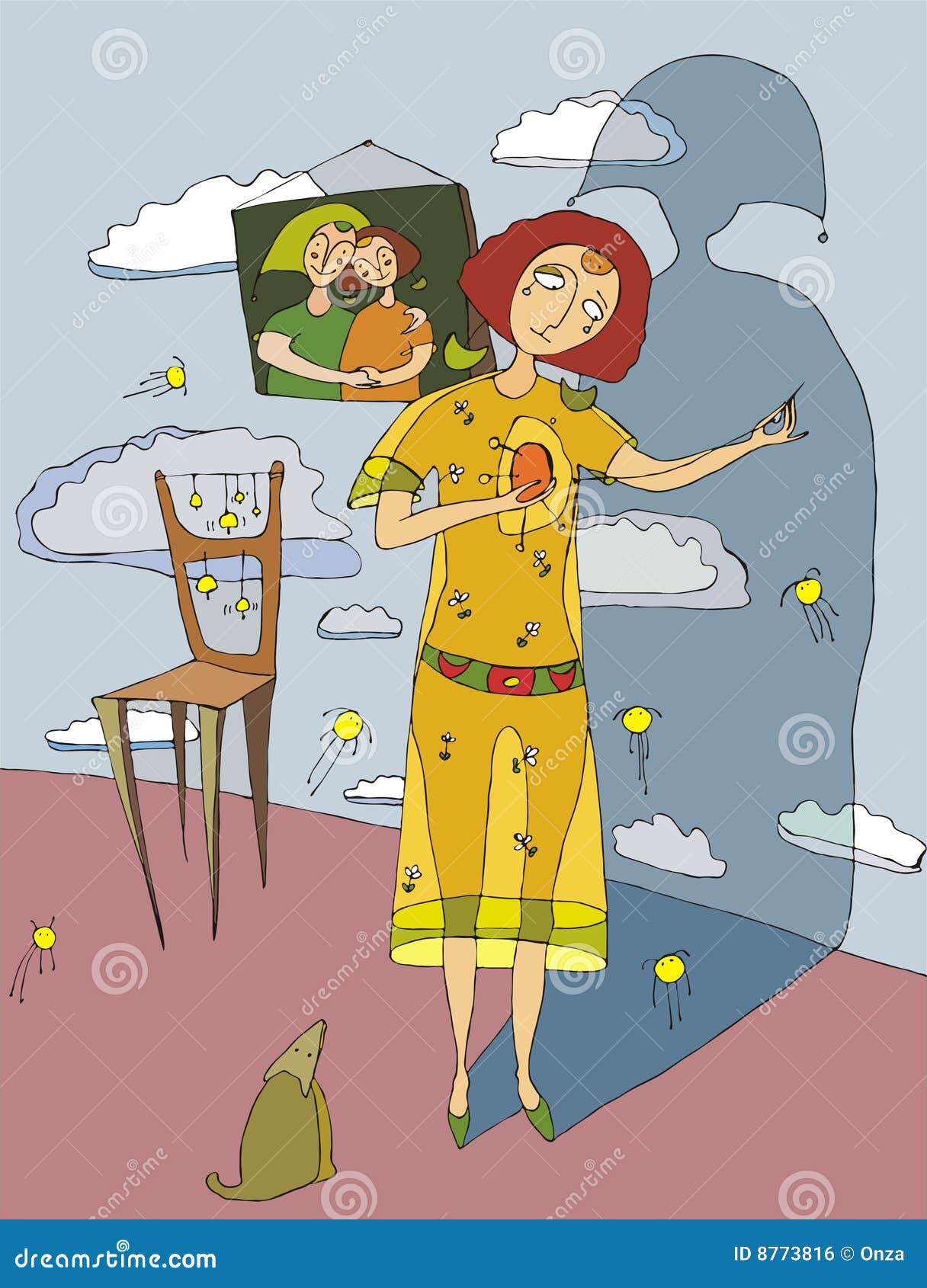 Alone stock vector. Illustration of human, graphic, popular - 8773816